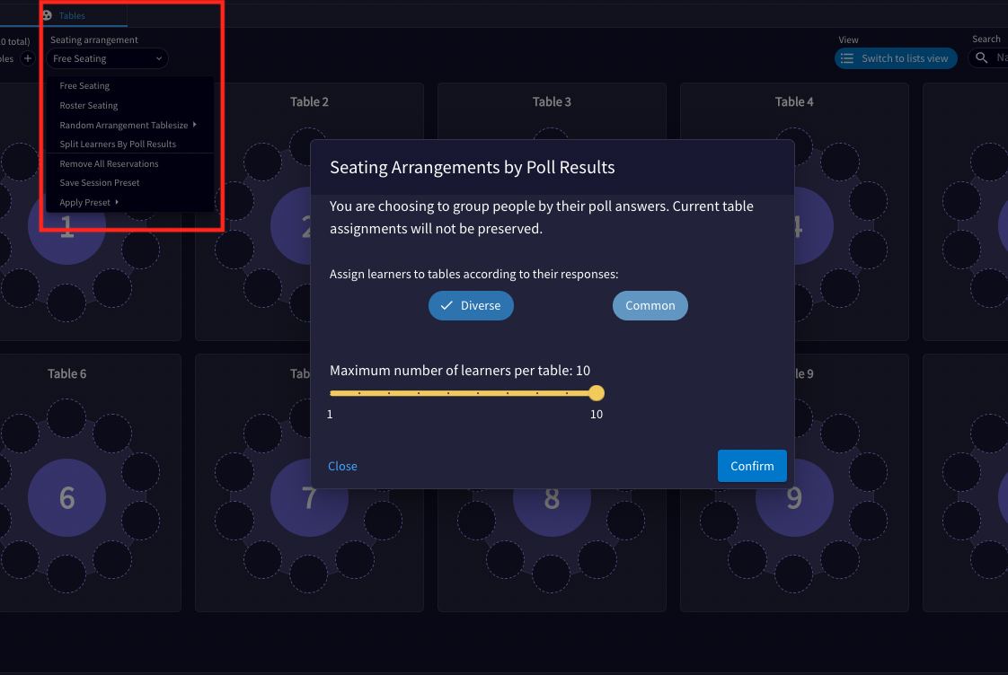 How to Split Learners into Tables Based on Poll Results – Engageli Help ...