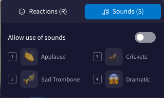How to Use Reactions and Sounds – Engageli Help Center
