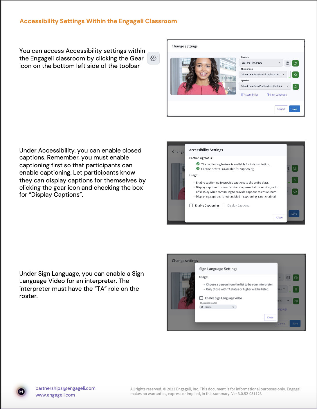 Accessibility Tip Sheet – Engageli Help Center
