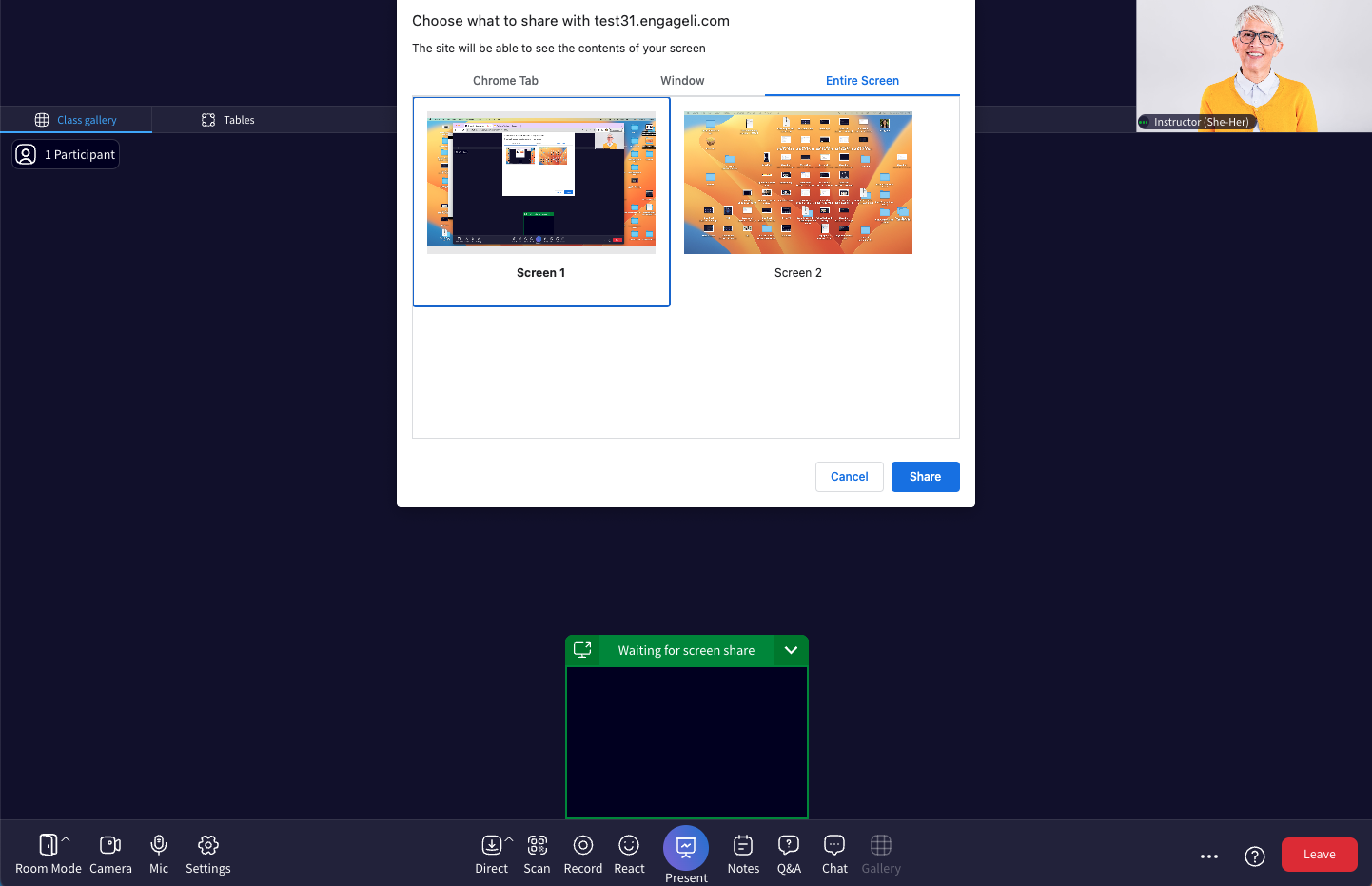 Screen Sharing Guide for Instructors – Engageli Help Center