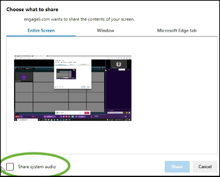 How to Share System Audio - Windows – Engageli Help Center