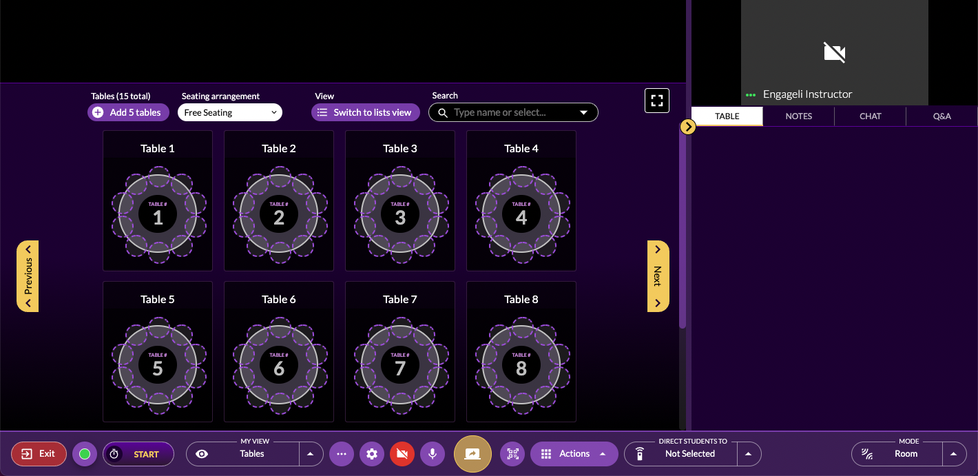 How to Change the Number of Seats at a Table – Engageli Help Center