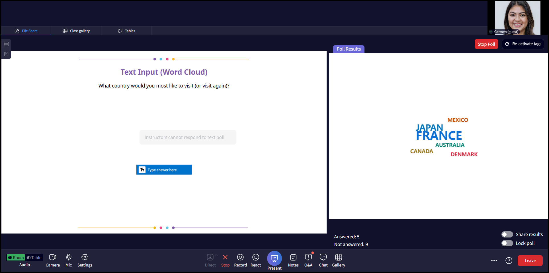 Class Portal > Action Tags > Polls – Engageli Help Center