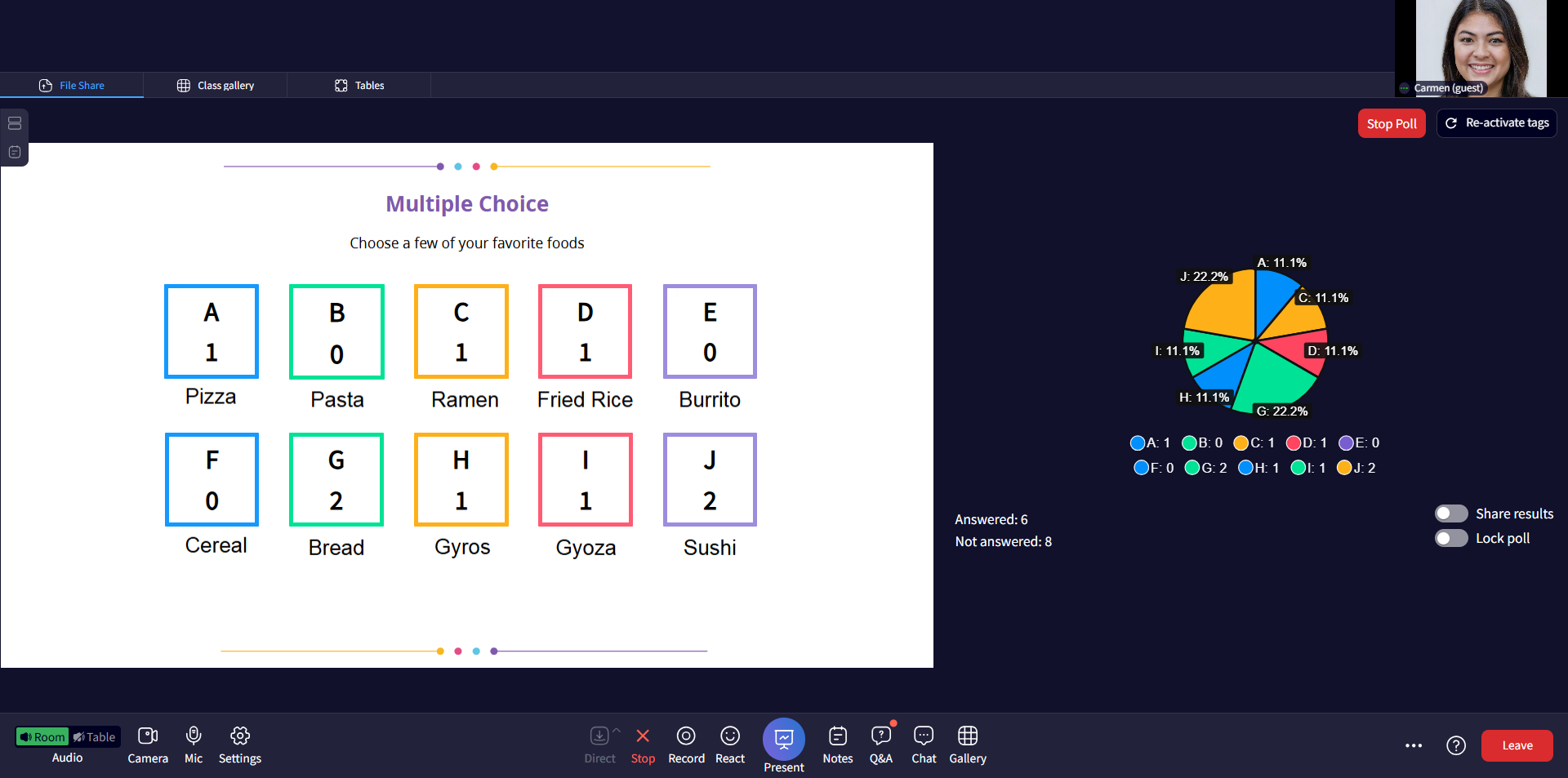 Class Portal > Action Tags > Polls – Engageli Help Center